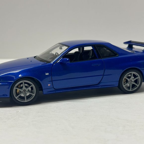 Welly | Toys | Welly 24 Nissan Skyline Gtr R34 Rhd Blue Diecast Model ...